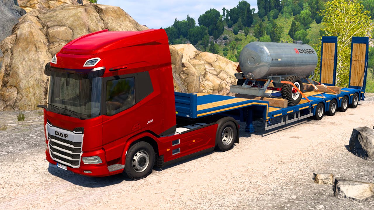 DAF Heavy Equipment Transport on Mountain Roads | ETS2 | Speedy Gamerz ...