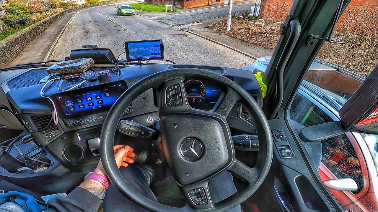POV DRIVING BRAND NEW MERCEDES TRUCK MP5 2022 adrian cox uk - YouTube