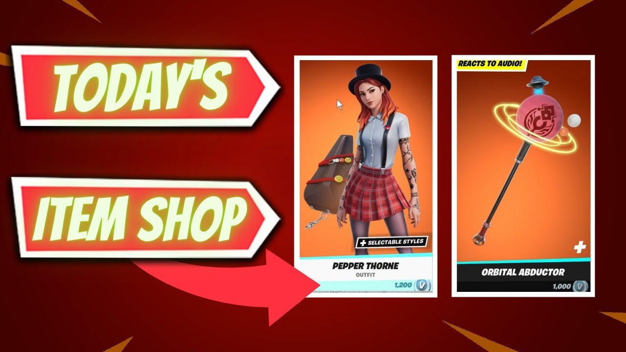 Check out this *PEPPER THORNE* skin in the Fortnite item shop today ...
