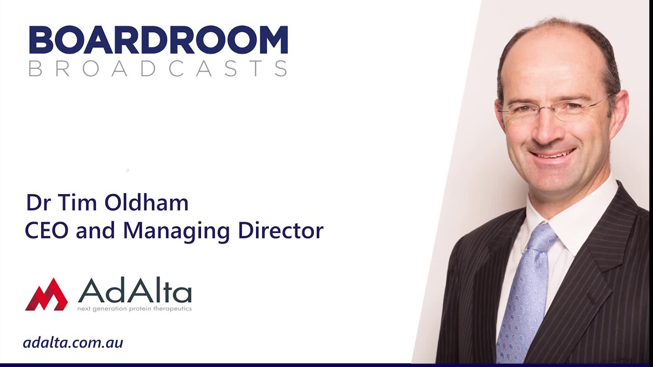 Australian biotech company AdAlta (ASX:1AD) CEO & MD Dr Tim Oldham ...