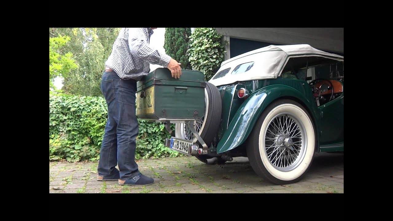 MG TC foldable luggage rack - YouTube