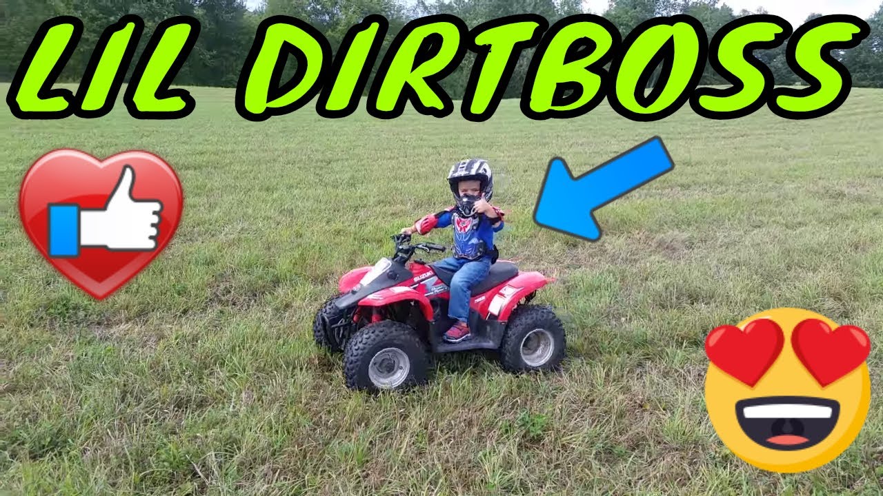 4 year old kid on Suzuki kids quad lt 50cc - YouTube