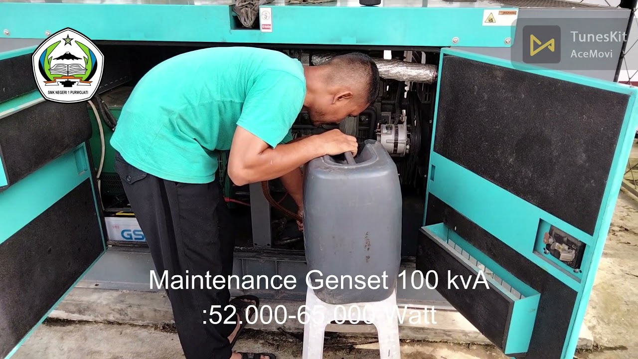 maintenance genset - YouTube