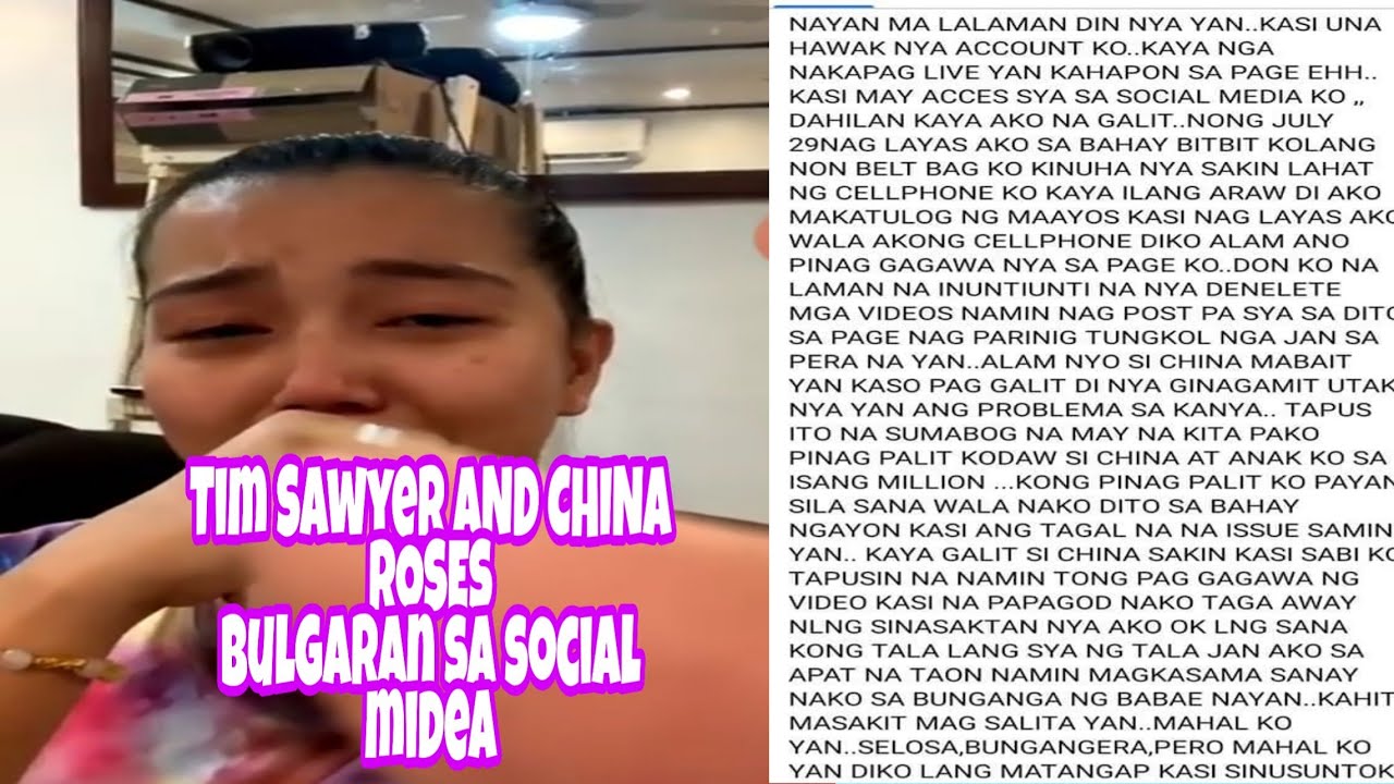 Tim Sawyer AND CHINA ROSES NAG AWAY SA FACEBOOK PAGE LIVE. 😭 - YouTube