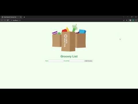 Grocery List with React.JS - YouTube