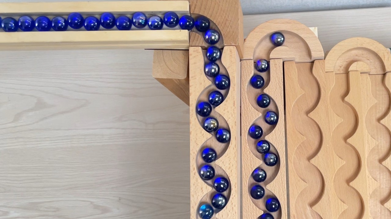 Marble Run Race ASMR 3D printed track + Snake-shaped wooden track ...
