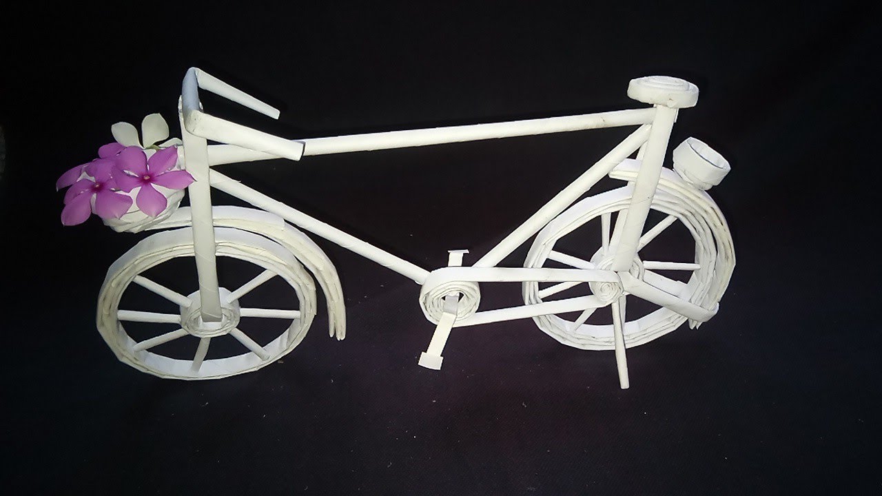 How to make paper cycle 🚲l Paper crafts ideas l Paper craft cycle l ...