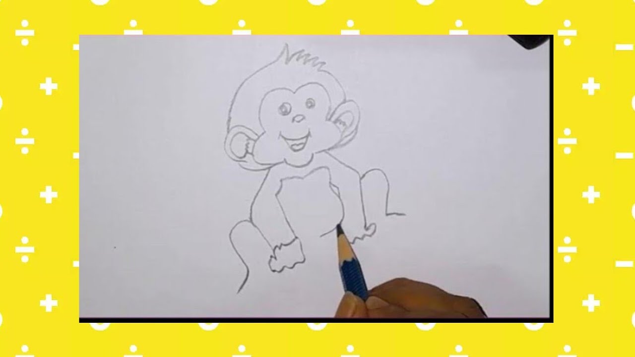 How to draw monkey face।। - YouTube