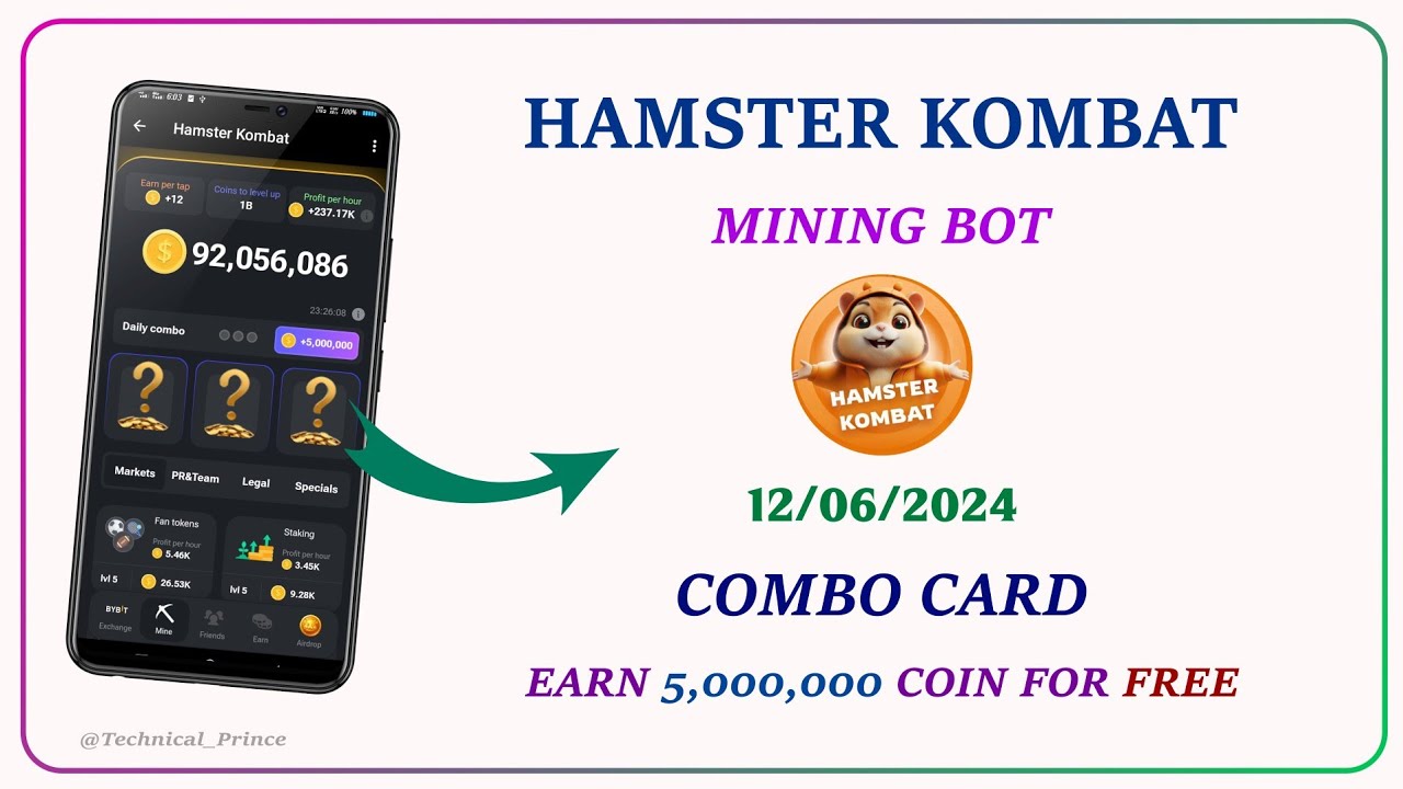 Hamster Combat Daily Combo card (JUNE 12) ! Hamster Combat update ! # ...