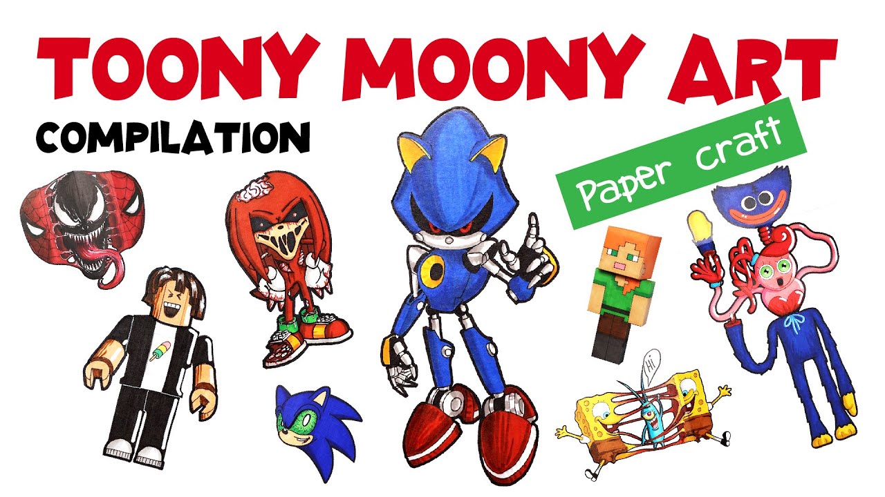 Toony Moony Art papercraft compilation - YouTube