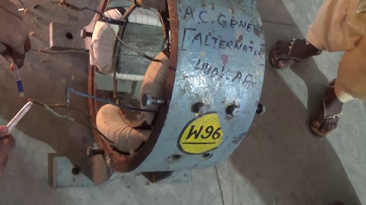 Practical on Alternator field winding Maintenance - YouTube
