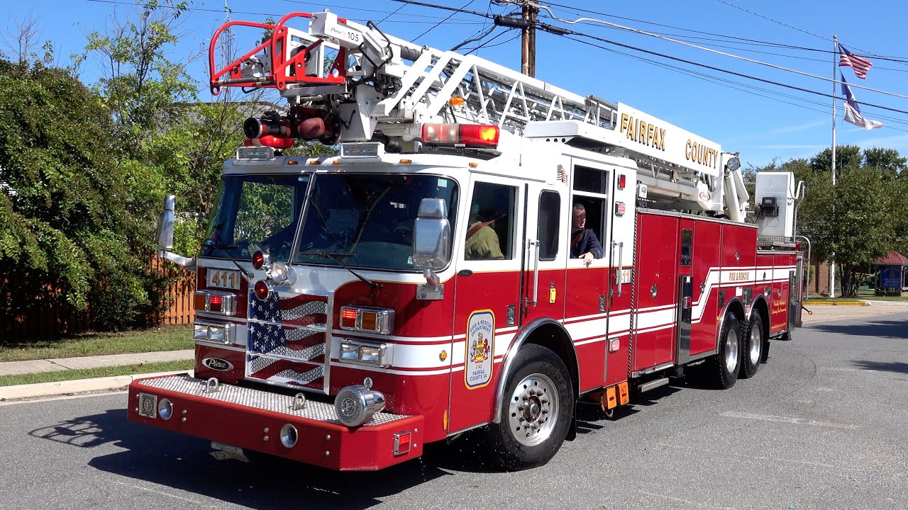 Fairfax County Fire & Rescue Truck 411 Responding - YouTube