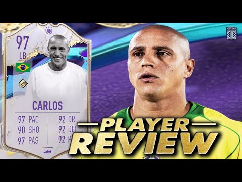 5⭐/5⭐ 97 COVER STAR ICON CARLOS SBC PLAYER REVIEW - ROBERTO CARLOS ...