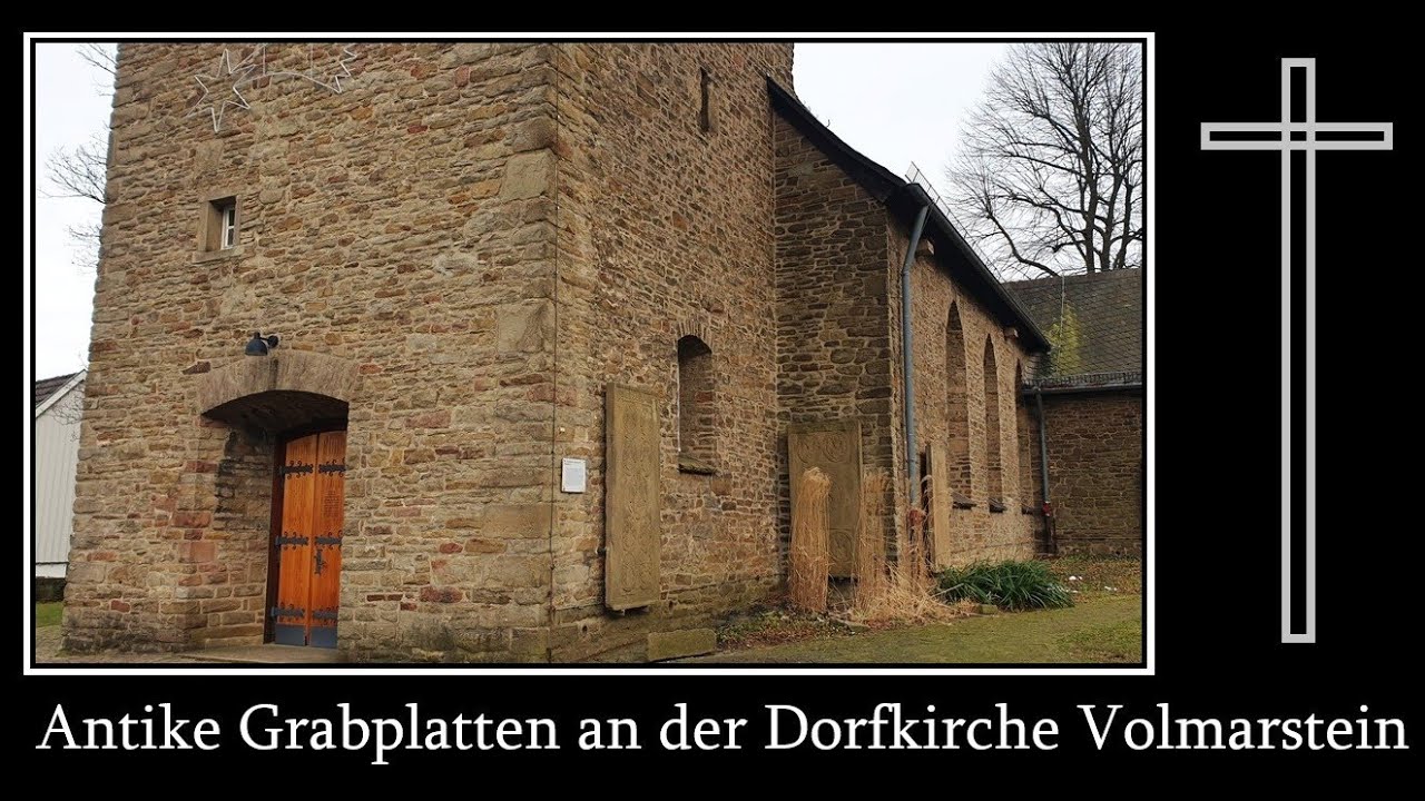 Antike Grabplatten an der Ev. Kirche Volmarstein - Friedhofsimpressionen - YouTube