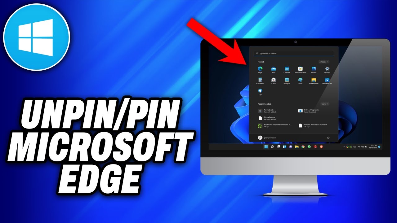How To Unpin or Pin Microsoft Edge from Taskbar Windows 11 or 10 (2025 ...