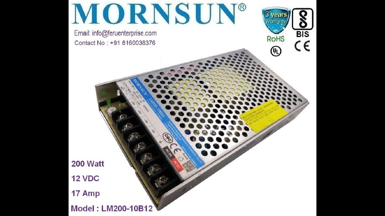 LM200-10B12 Mornsun SMPS Power Supply - YouTube