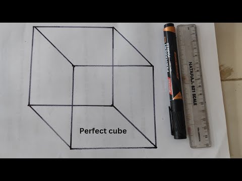 How to Draw a Cube very easily / Draw Cube Drawing very easy / Cube ...
