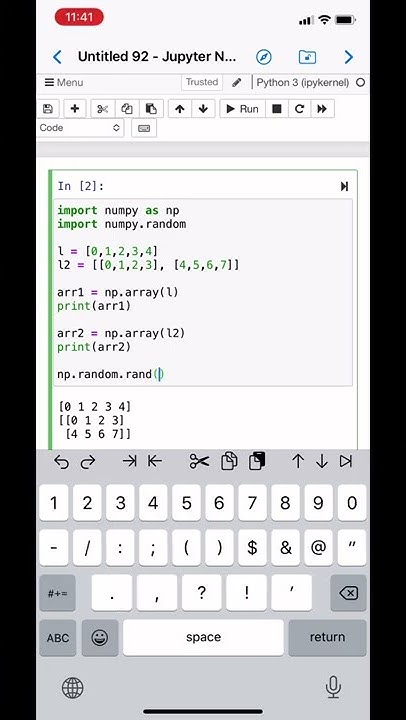 Python numpy arrays #shorts - YouTube