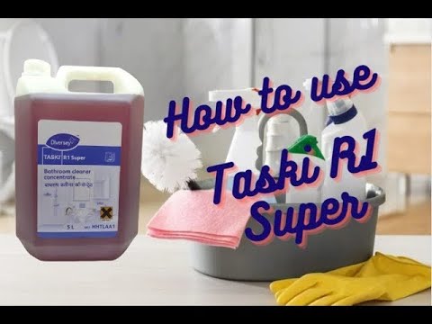 How to use Taski R1 Super Bathroom Cleaner concentrate - YouTube