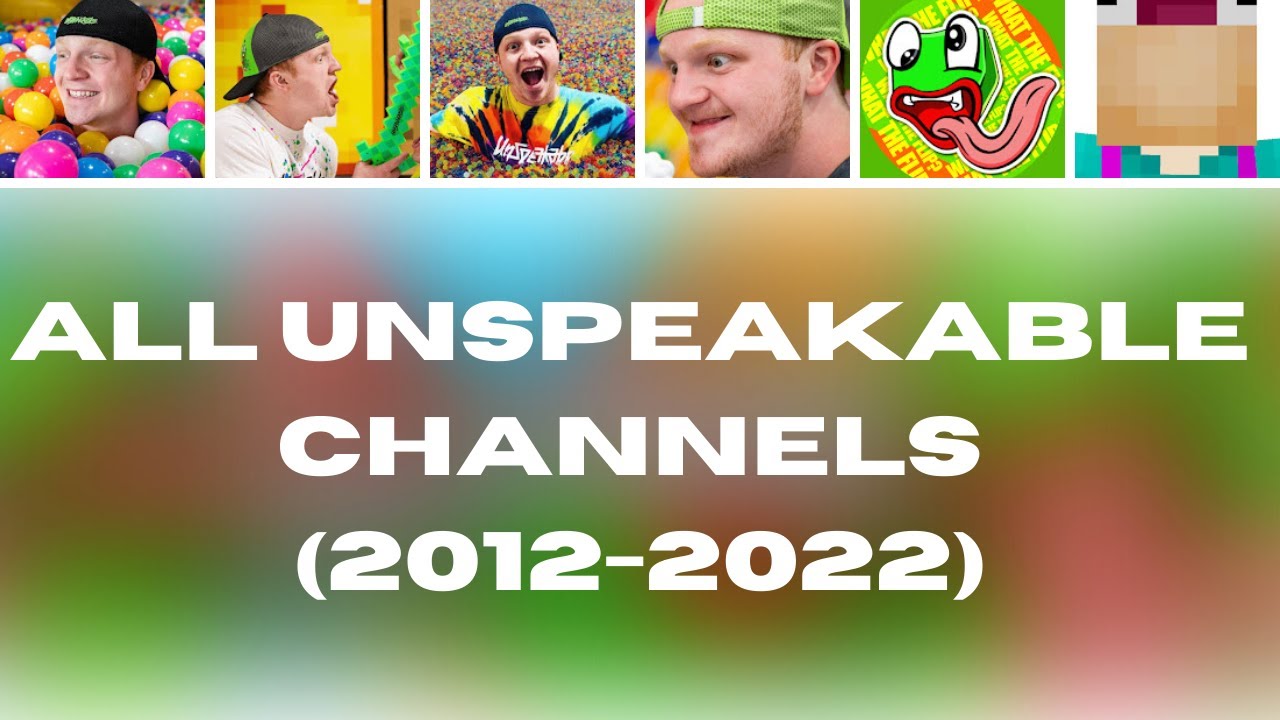 All Unspeakable Channels - Sub Count History (2012-2021) - YouTube