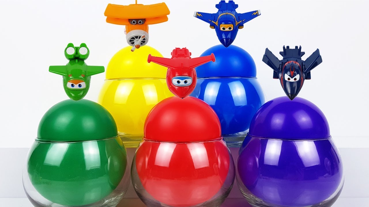5 Balloons in Fishbowl & Paw Patrol and Super Wings Toys - YouTube
