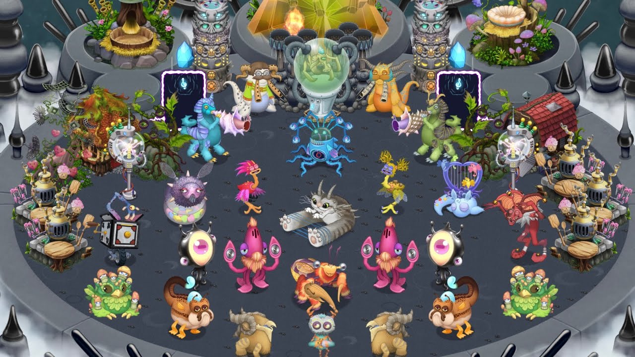 Mythical Island full song!! + Buzzinga & Knurv (My singing monsters ...