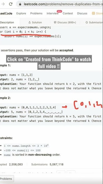 Leetcode 26 Remove Duplicates From Sorted Array Hindi Youtube
