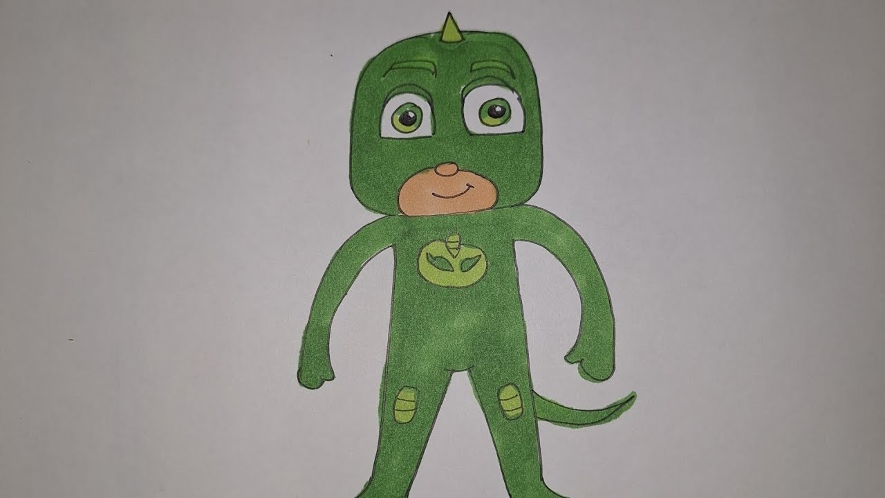 How to draw a gekko for kids #gekko #pjmasks #kids - YouTube