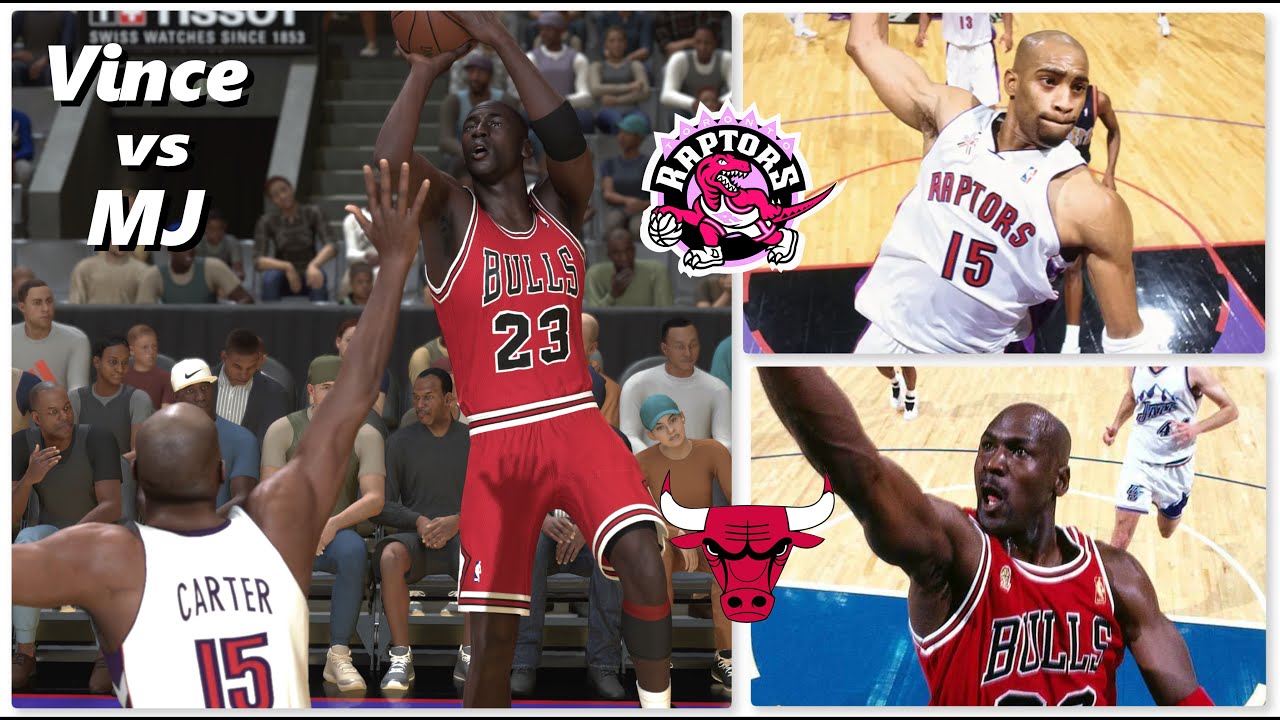 VINCE CARTER vs MICHAEL JORDAN - 2000 Raptors vs 1996 Bulls - YouTube