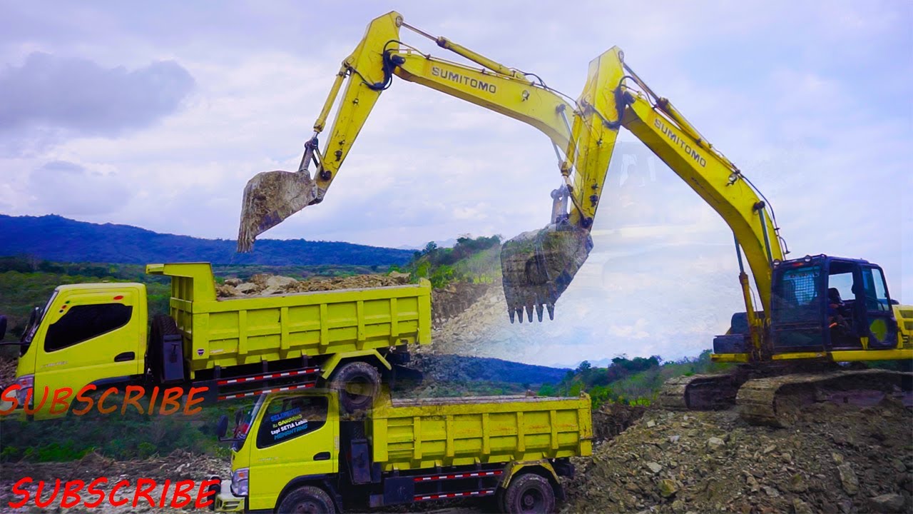 excavator besar lagi kerja - YouTube