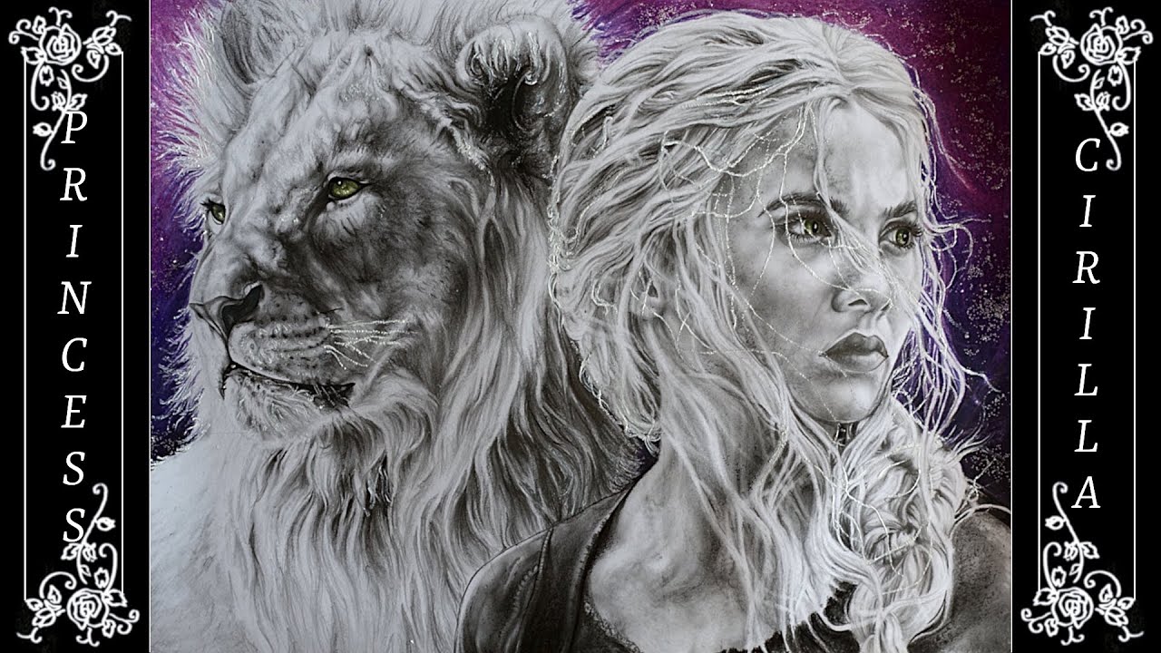 Drawing a portrait of princess Cirilla of Cintra - timelapse - YouTube
