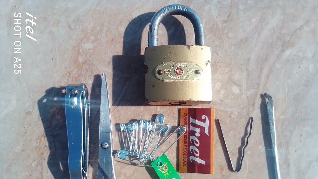 5 ways to open Padlock Without Of key - YouTube