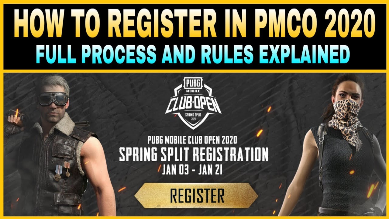 HOW TO REGISTER IN PMCO 2020 TOURNAMENT || FULL PROCESS EXPLAINED - YouTube