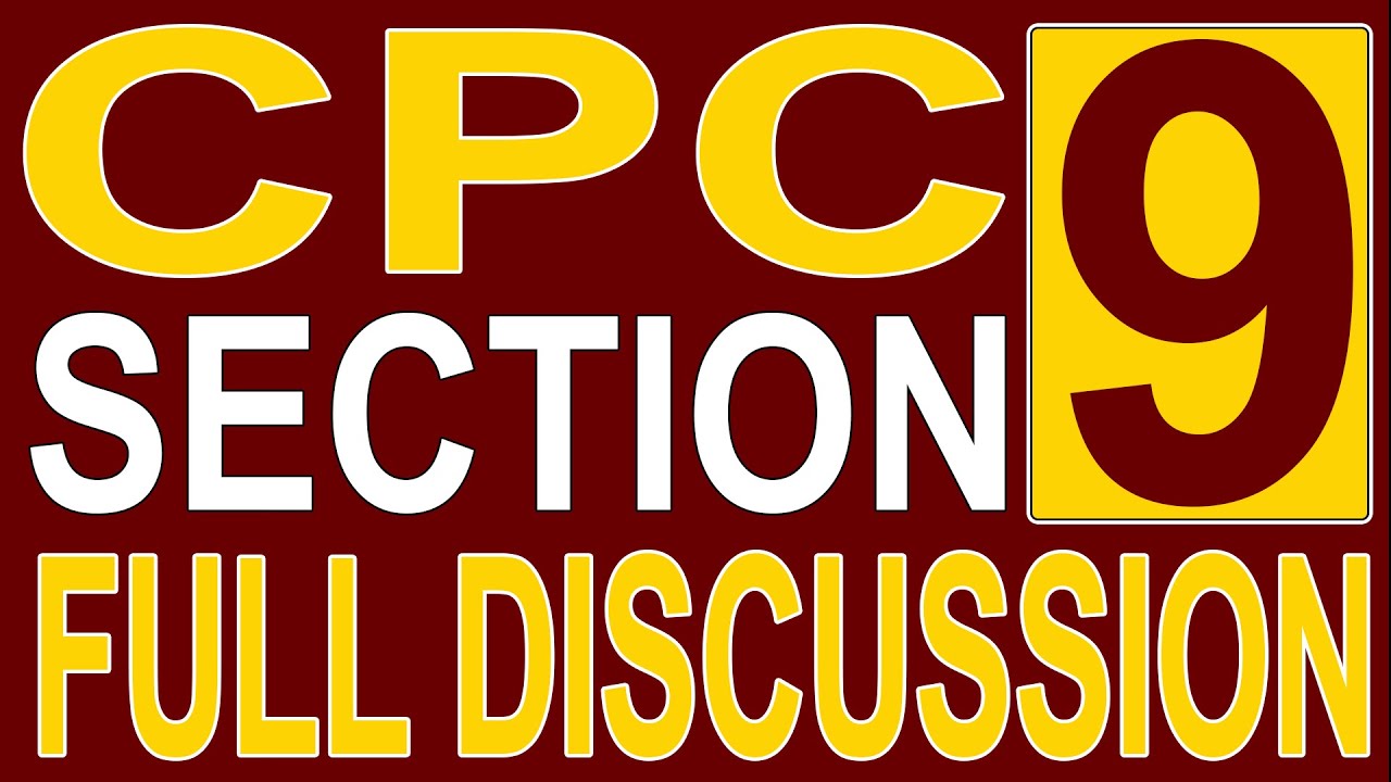 Section 9 Civil Procedure Code, 1908 CPC ( Kinds of Jurisdiction CPC ...