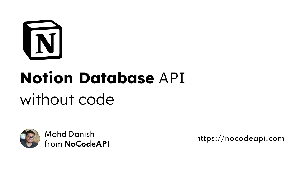 Notion Database API without code - YouTube