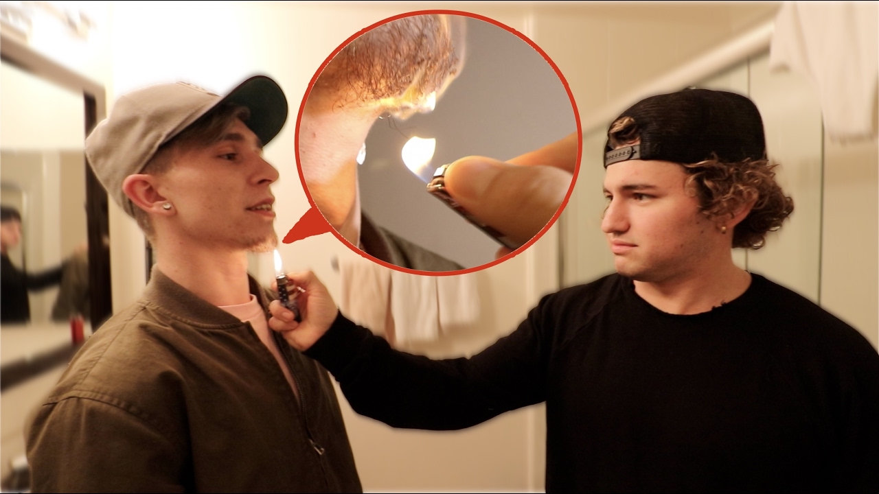 I LIT HIS BEARD ON FIRE!!! - YouTube