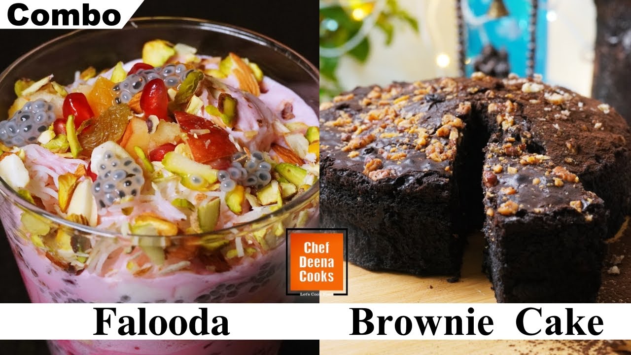 Falooda & Brownie | Sunday Spl Combo | Fruit Falooda | Dessert Recipe ...