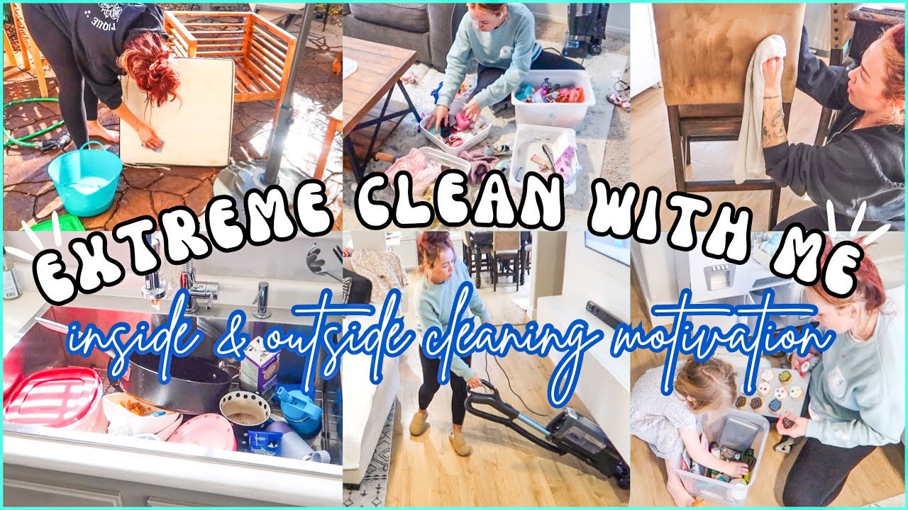 MAJOR CLEANING MOTIVATION / INSIDE & OUTSIDE CLEAN WITH ME SPEED CLEAN ...