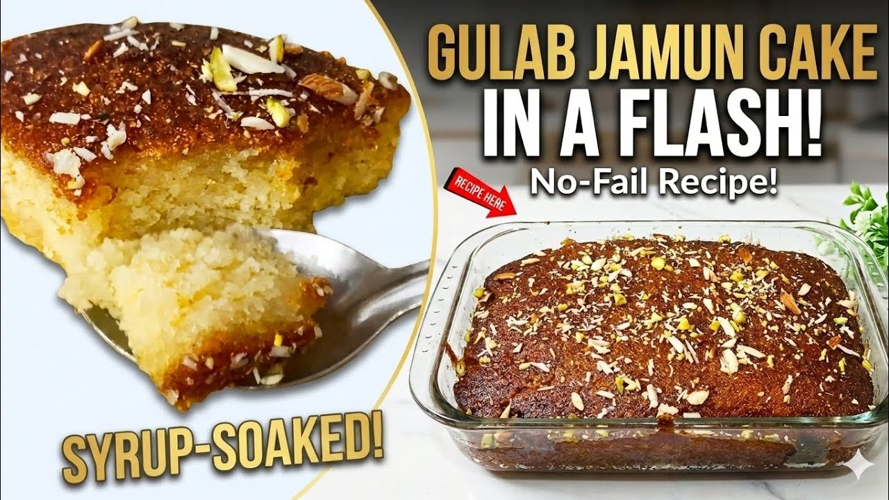 Soft & Delicious Gulab Jamun Cake | Easy Homemade Cake Recipe ...