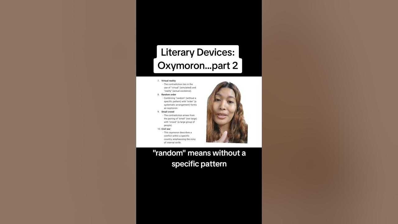 Literary Devices 78: Oxymoron...part 2 - YouTube