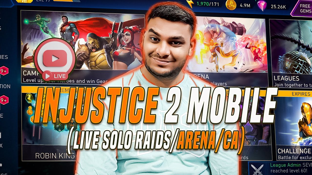 LIVE: Injustice 2 Mobile Solo Raid Grind🔥 | ON ICE 🔥 & Arena Gameplay ...