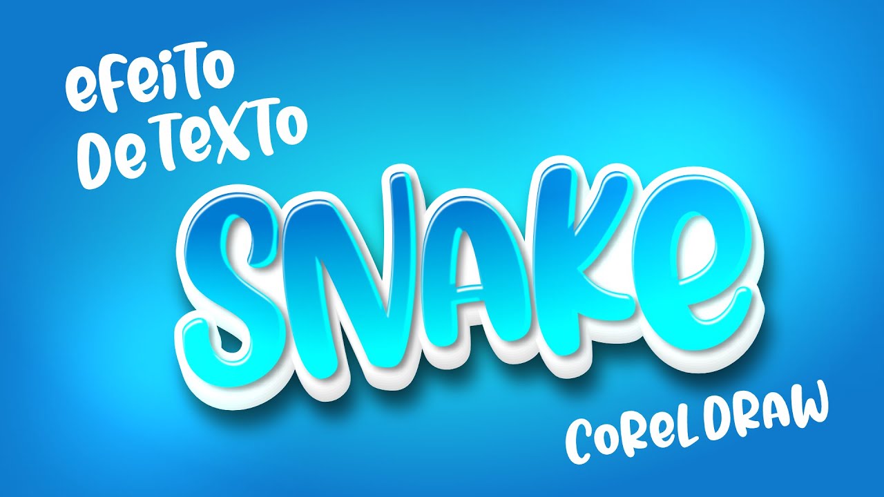 CRIANDO EFEITO EM TEXTO NO COREL DRAW COREL SNAKE - YouTube