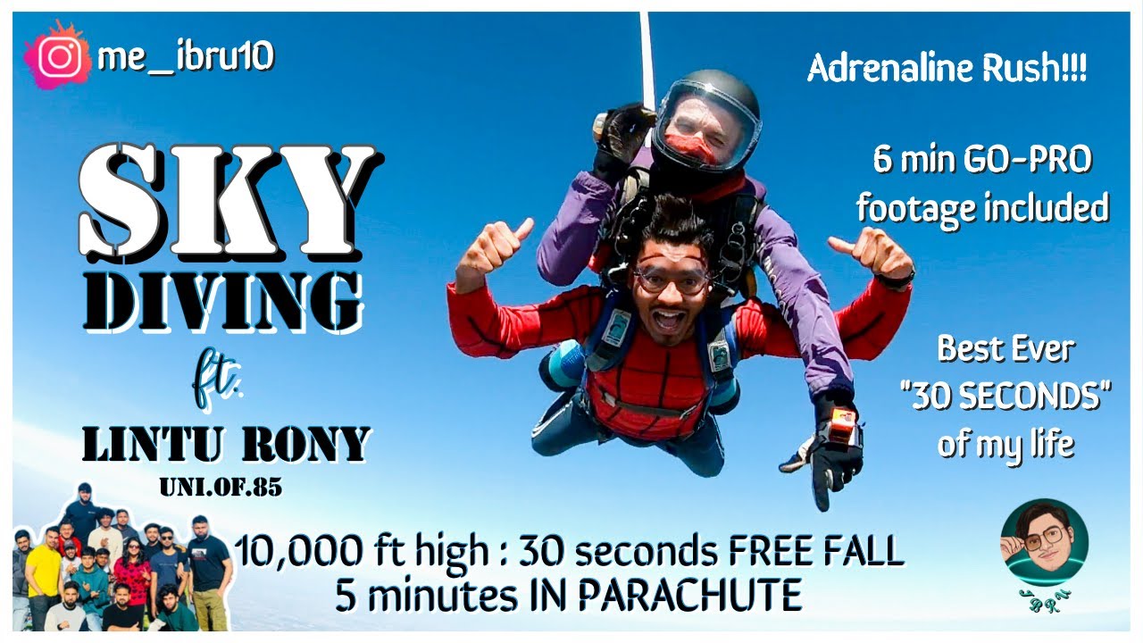 SKYDIVING💙 | UK STUDENTS 🇬🇧| ft. LINTU RONY | UNI.of.85 | MALLU VLOGS ...