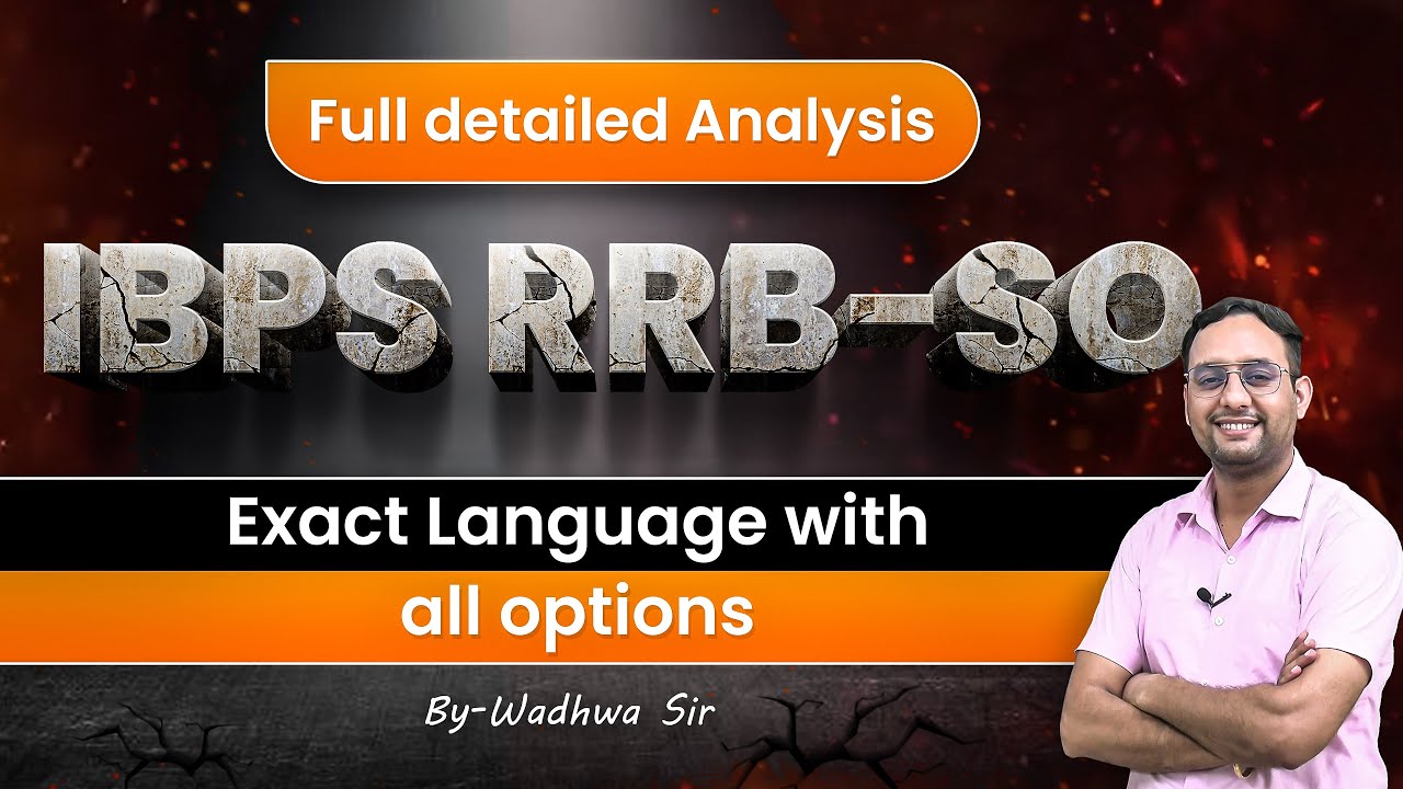 RRB-SO Analysis | All Questions | Question Source - YouTube