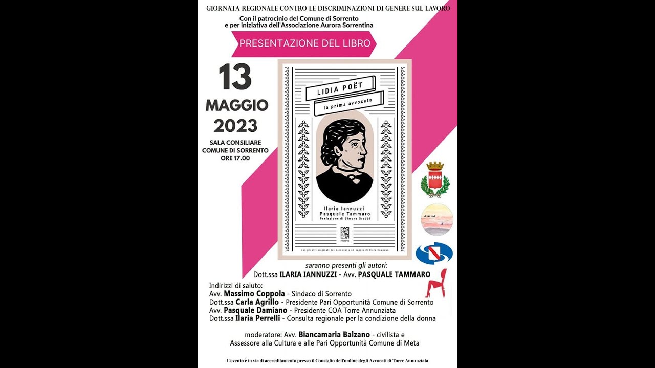Michele Gargiulo - libro su Lidia Poet - prima avvocata-Sorrento Sala ...