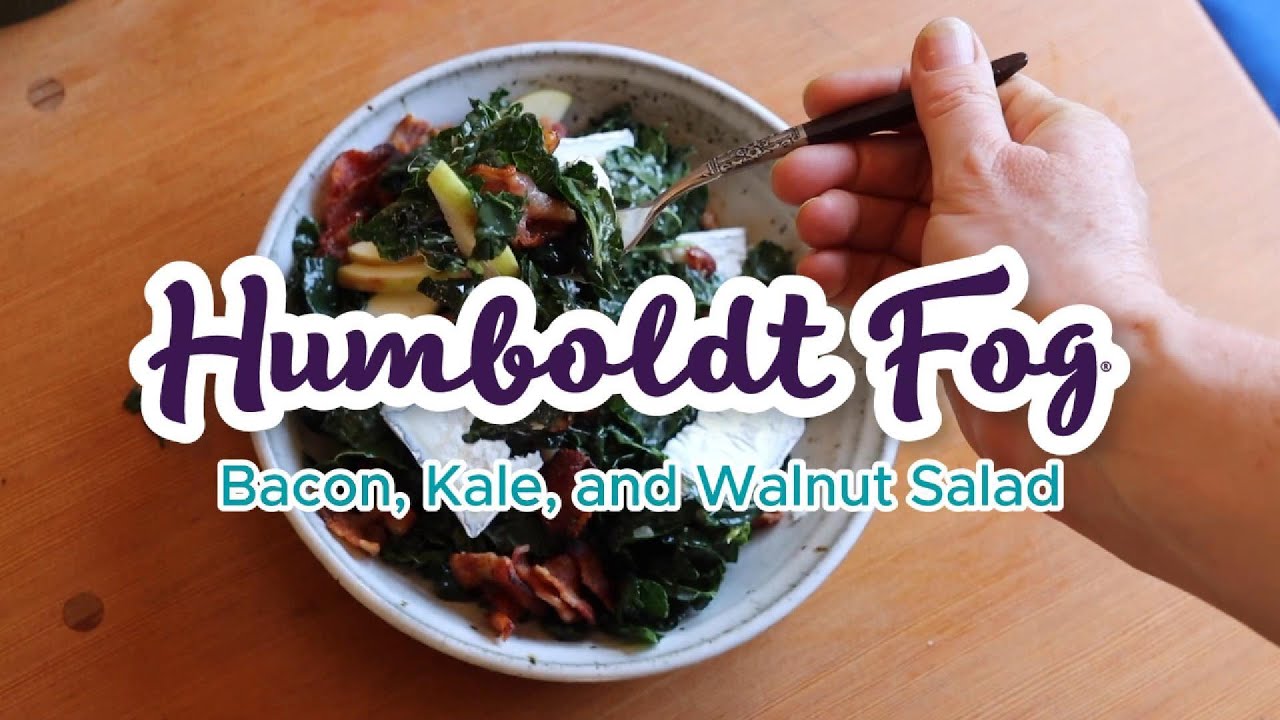 Humboldt Fog (Goat Cheese) Bacon, Kale, and Walnut Salad - YouTube