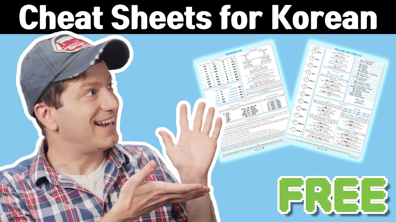 I created EVEN MORE Korean language CHEAT SHEETS - YouTube