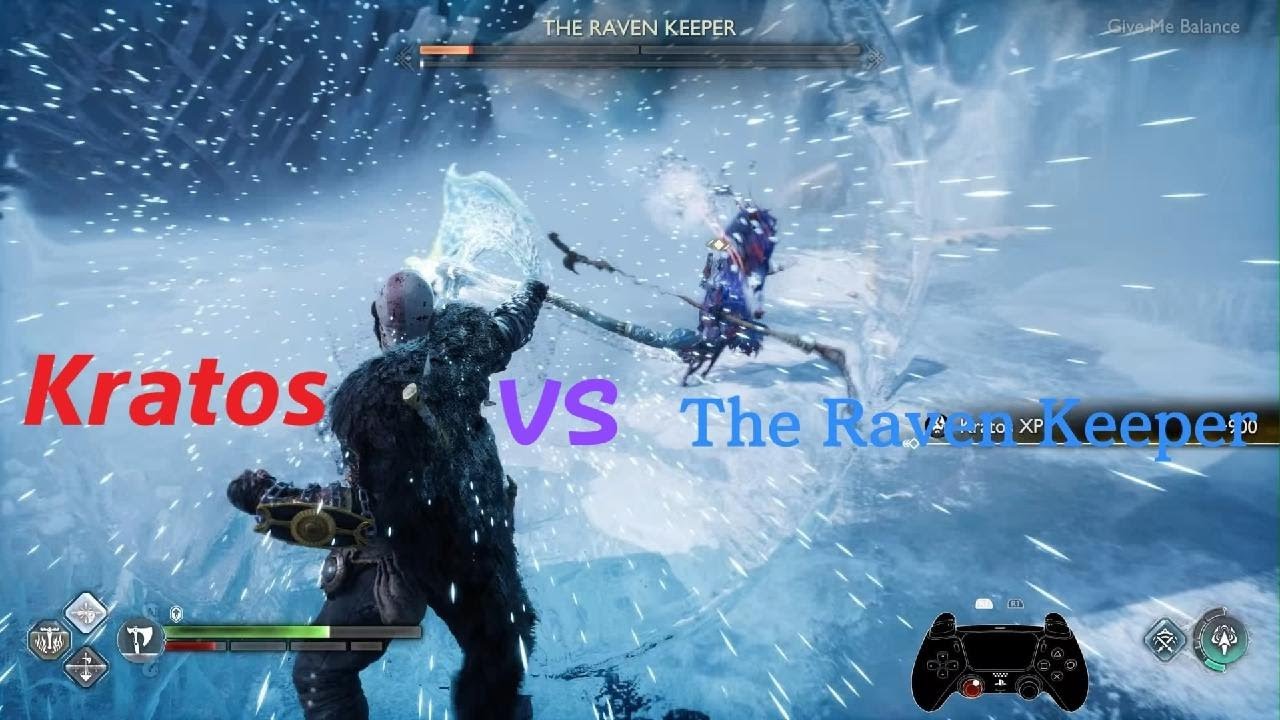 God of War Ragnarök Kratos vs The Raven Keeper - YouTube