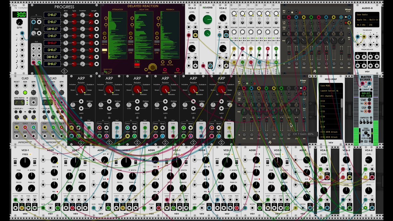 VCV Rack - Hampton Harmonics Arp and Progress Exp. - Matthew Paine #vcvrack #synth # ...