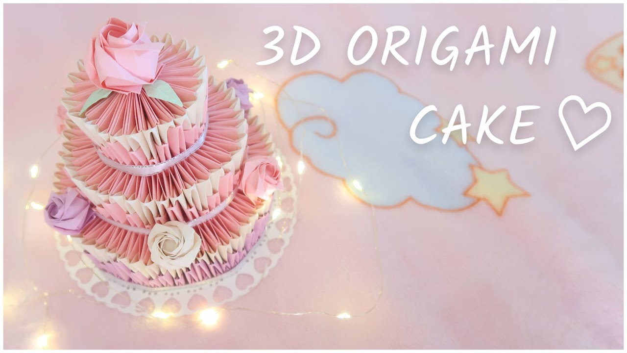 3D Origami Cake Tutorial - YouTube